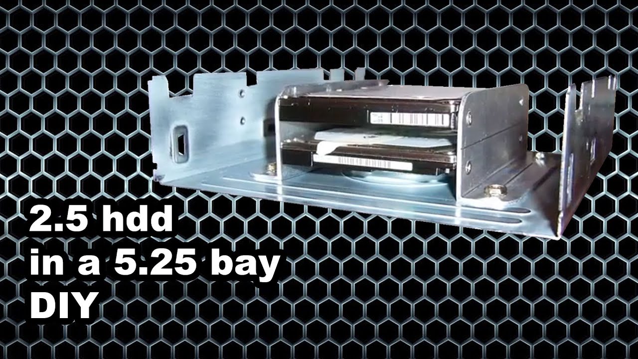 2.5 hdd in a 5.25 bay DIY!!!! - YouTube