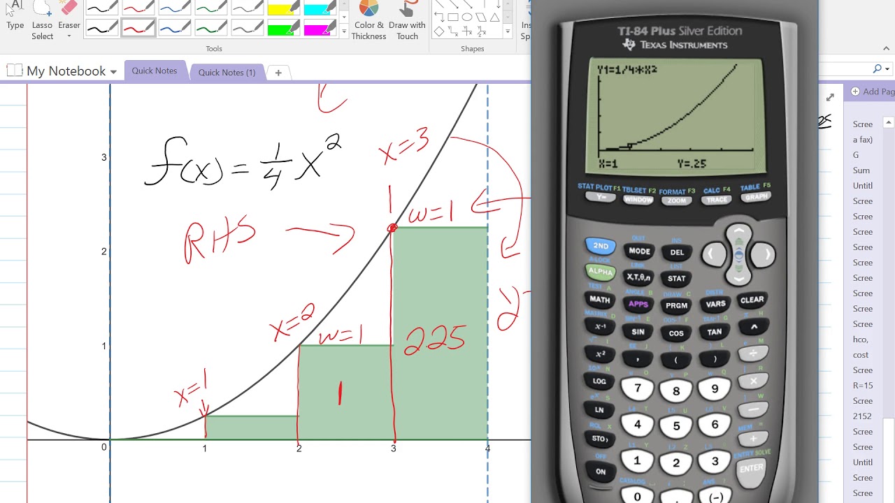 Riemann Sum n=4 example - YouTube