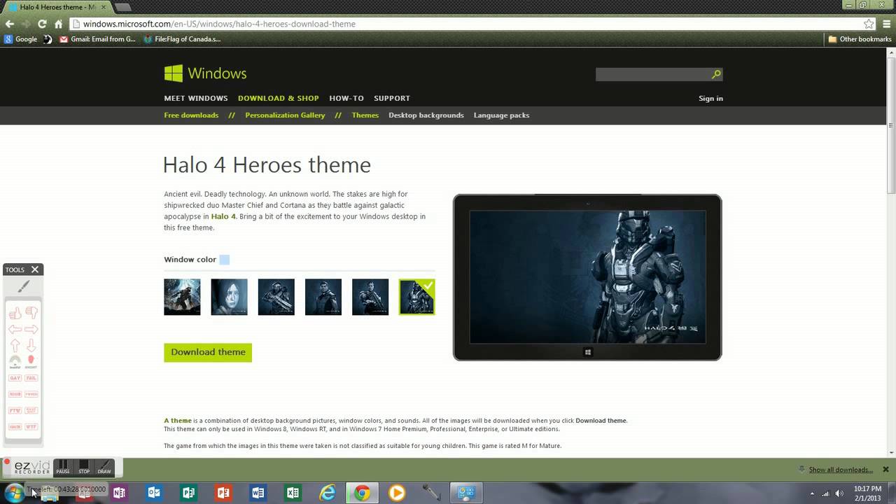 Halo 4 Windows 7 wallpaper - YouTube