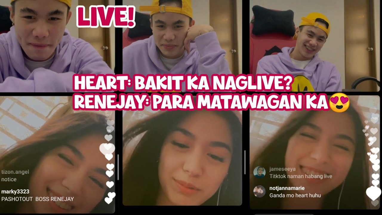 RENEJAY GUSTO PANOORIN SIYA NI HEART SA KANYANG LIVE SA FB HEART ...