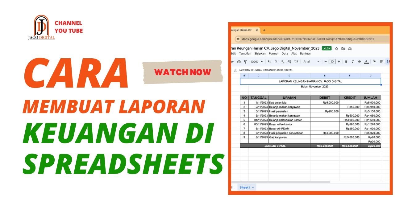 Cara Membuat Laporan Keuangan di Spreadsheets dan Keunggulannya - YouTube