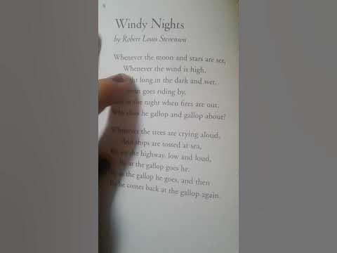 Listen My Children poem 2 " Windy Nights by Robert Louis Stevenson read ...