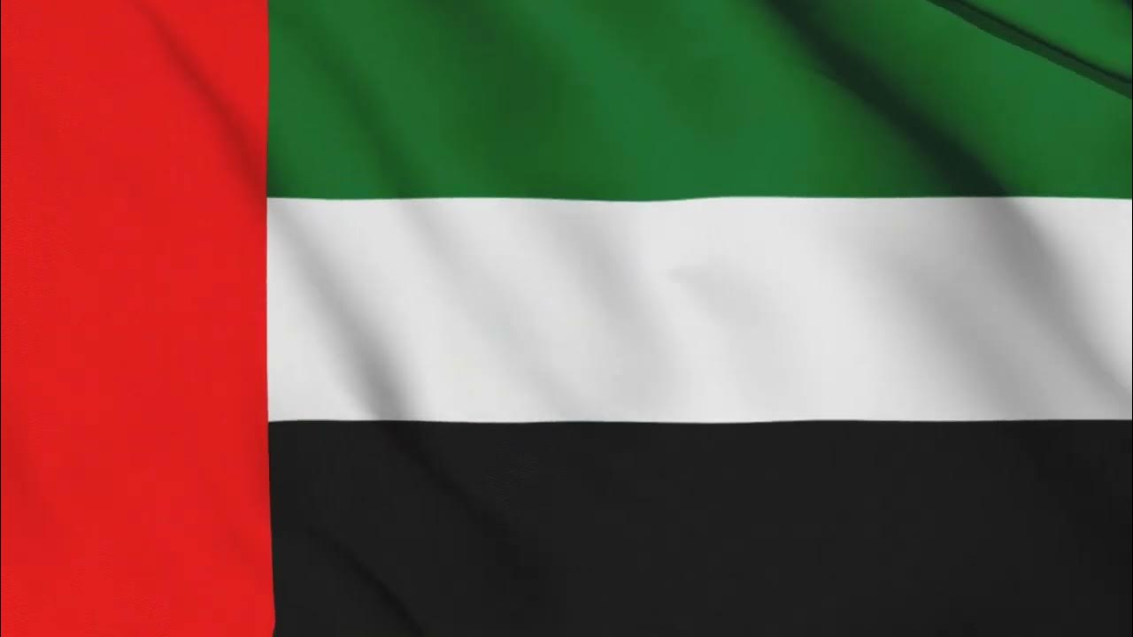 United Arab Emirates flag waving animation / 3- min loop / free 4k ...