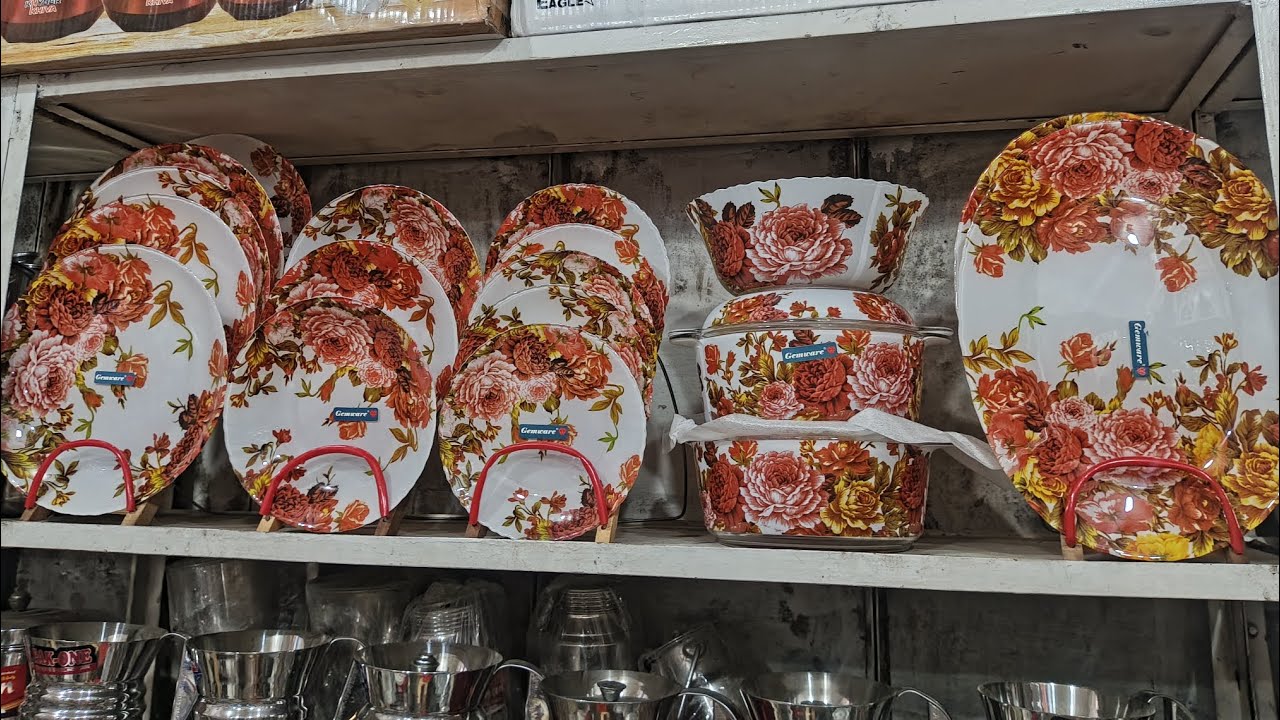 At my crockery Shop Expensive Dinner display - YouTube