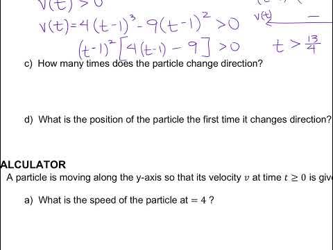 AB Calc Particle Motion - YouTube