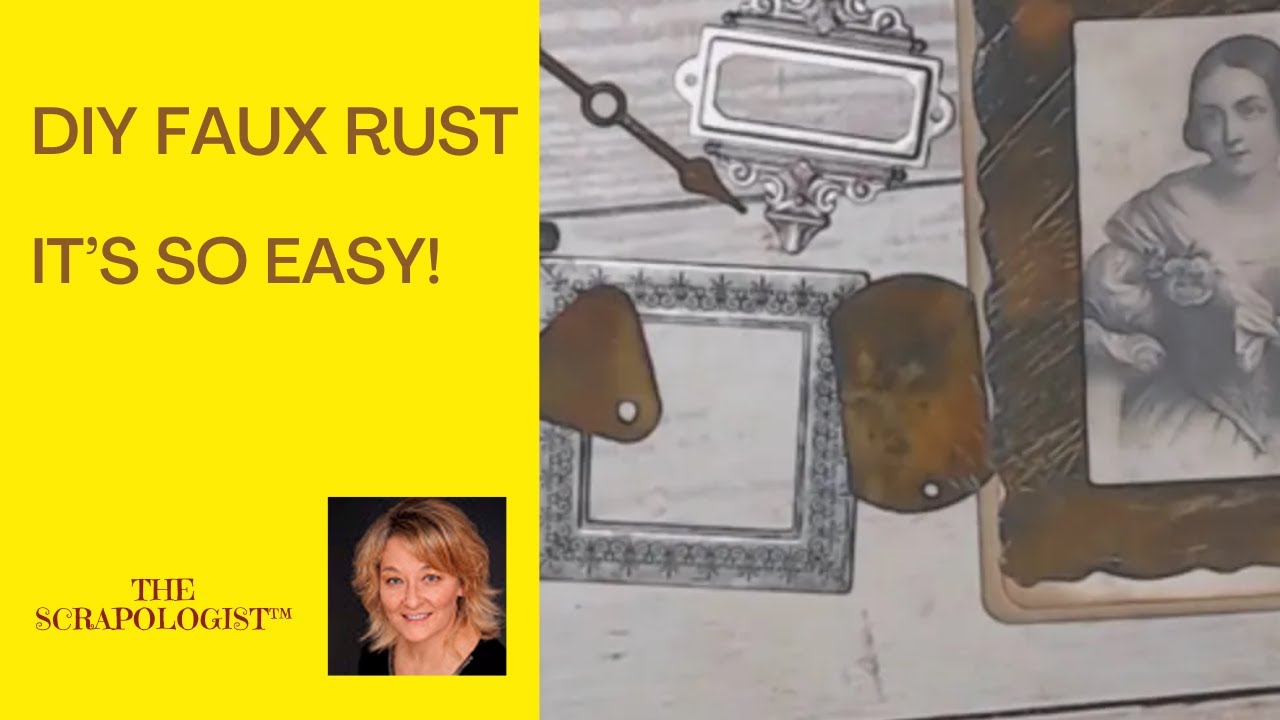 DIY Faux Rust in Minutes for a Grungy Look in your Junk Journal! - YouTube