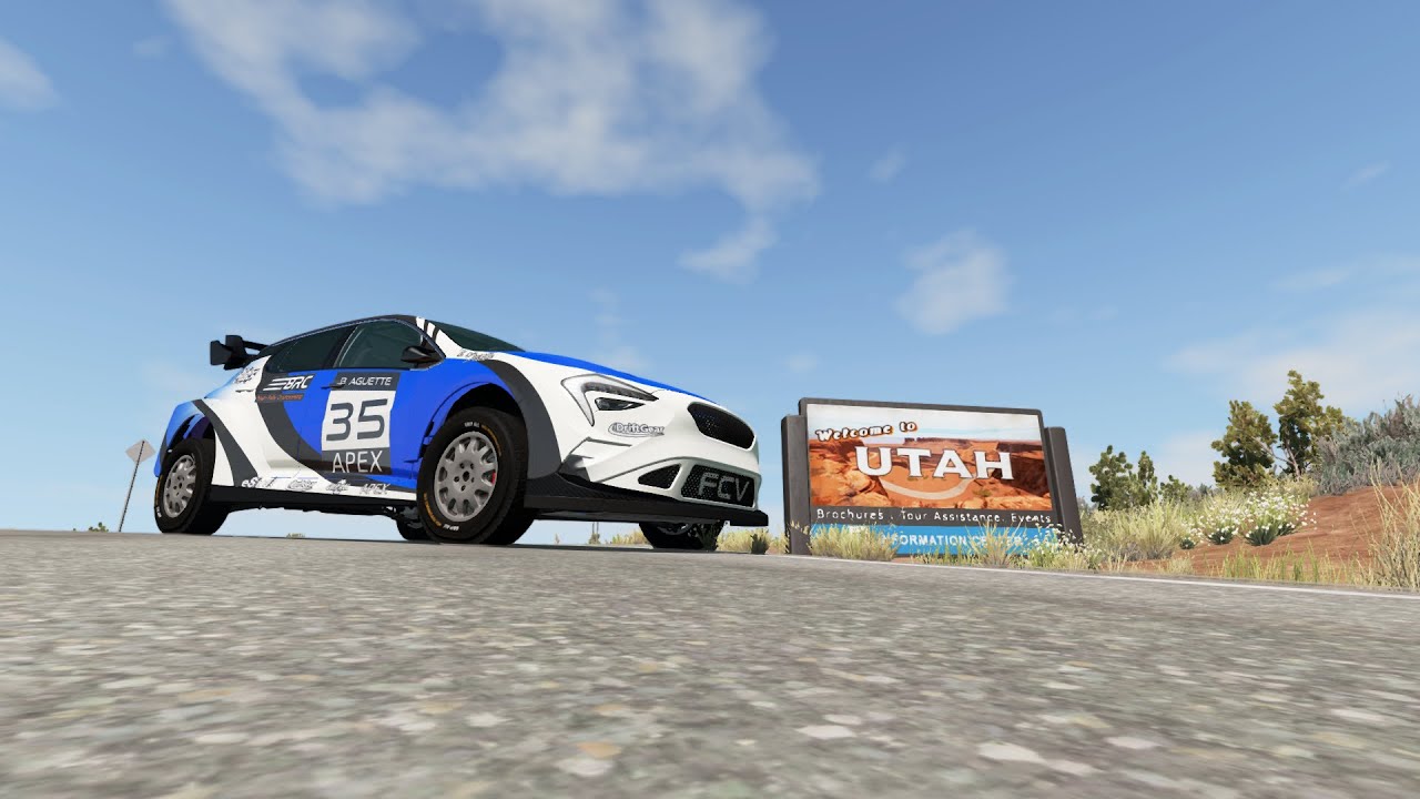 BeamNG Utah Canyon Rally - YouTube