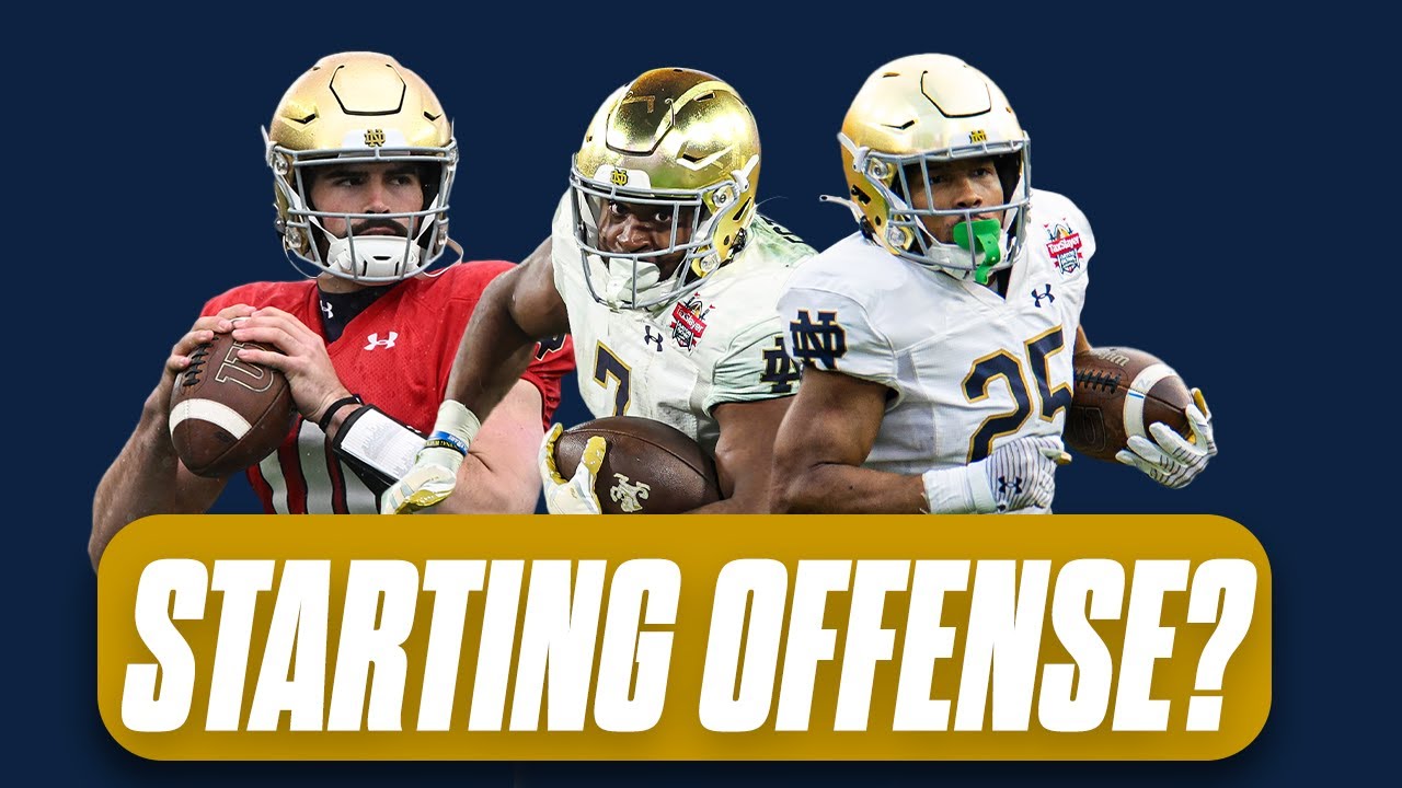 Notre Dame's starting offense for the Navy game? Tim Hyde gives his answer 🤔☘️ - YouTube