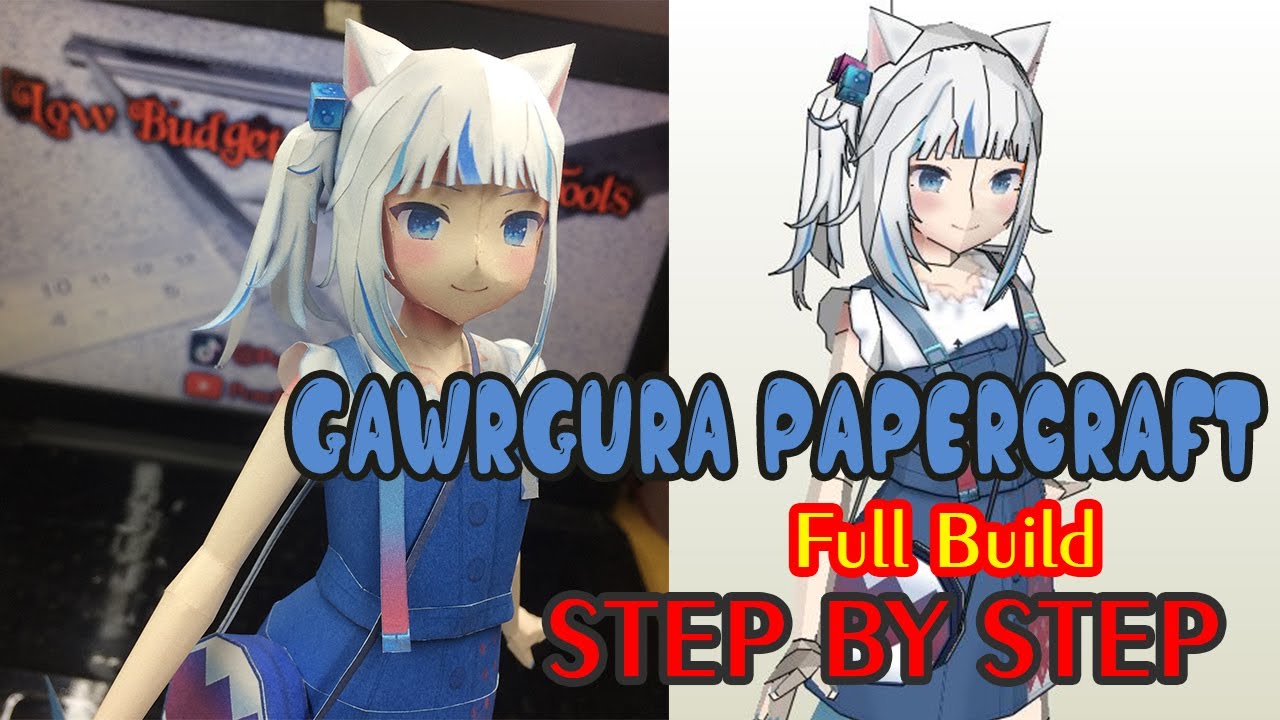how to build gawr gura papercraft | Low Budget Papercraft Tools - YouTube