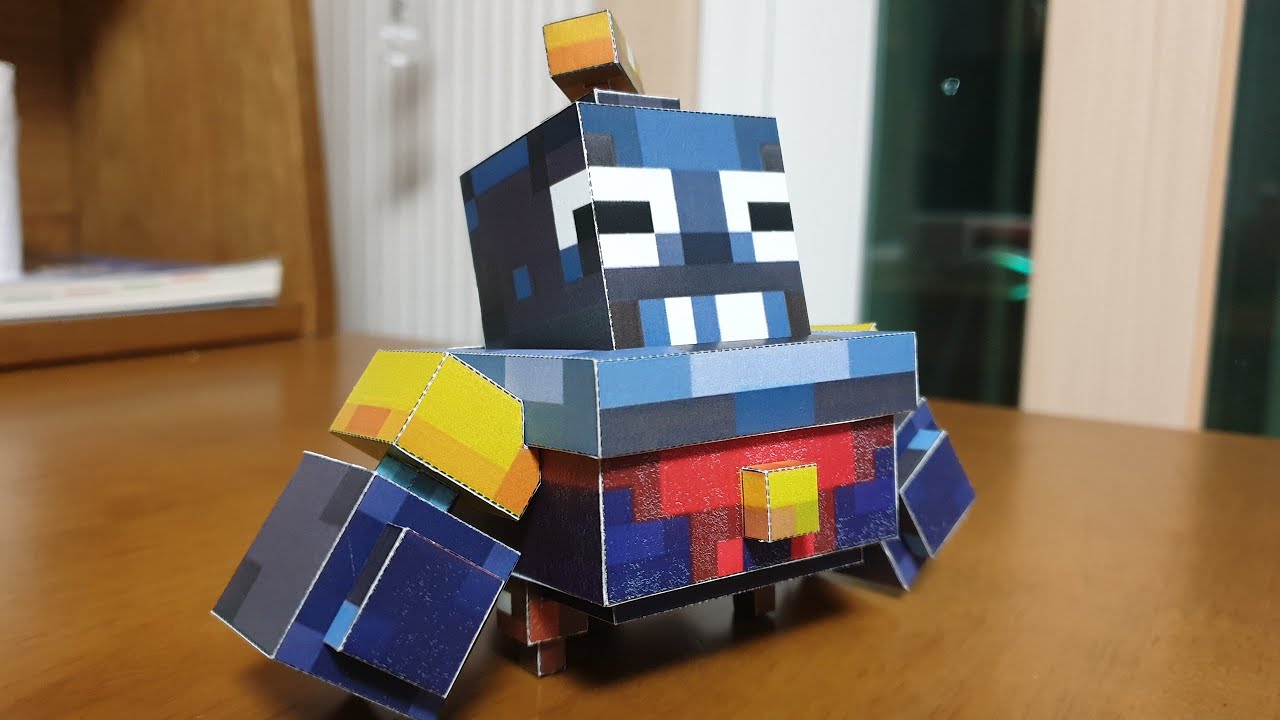 Brawlstars Tick(Minecraft skin) Papertoy, 브롤스타즈 틱 종이모형 만들기 - YouTube