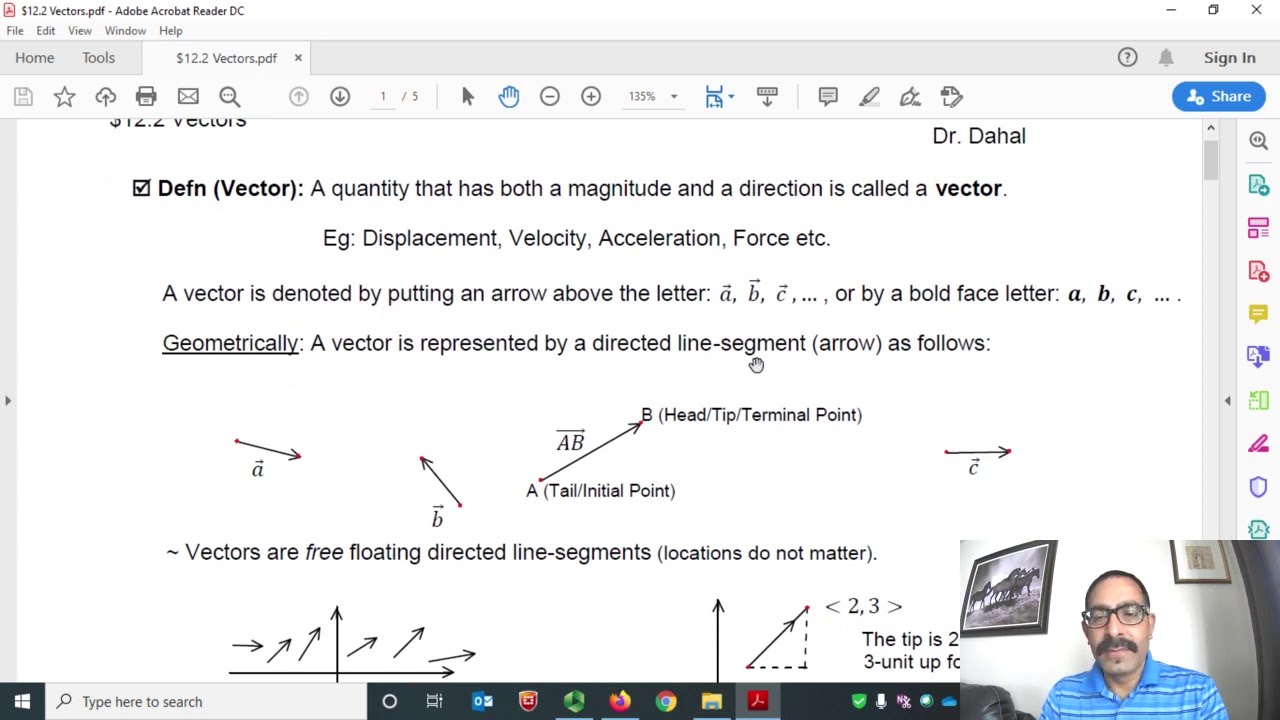 $12.2: Vectors | Calculus 3 Lecture – Dr. Dahal - YouTube