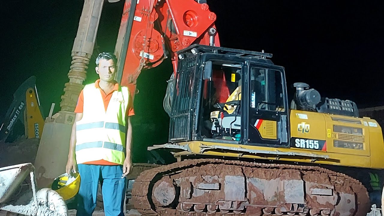 piling Rig Sany Sr 155 operating system - YouTube