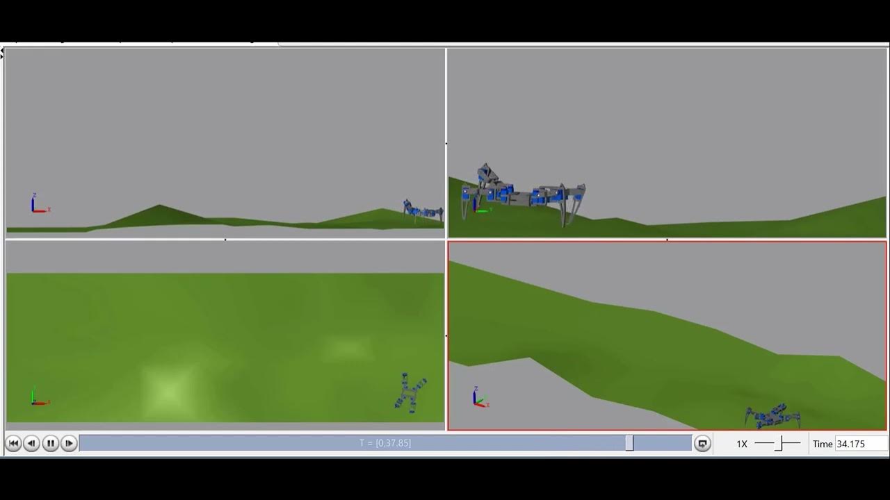 Spider Robot Reinforcement Learning Agent- Rough Terrain - YouTube