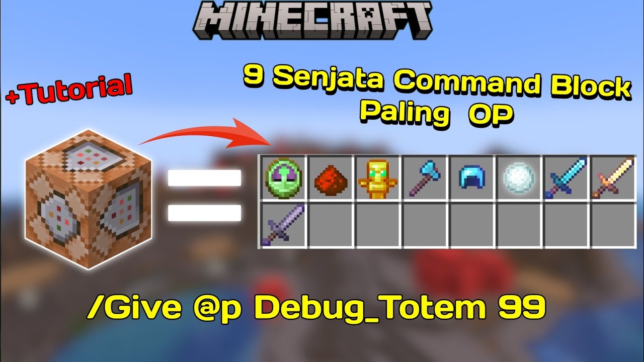 Wahh!! Ini Dia Cara membuat 9 Item Paling OP hanya dengan 1 Command Di Minecraft!! #minecraft # ...