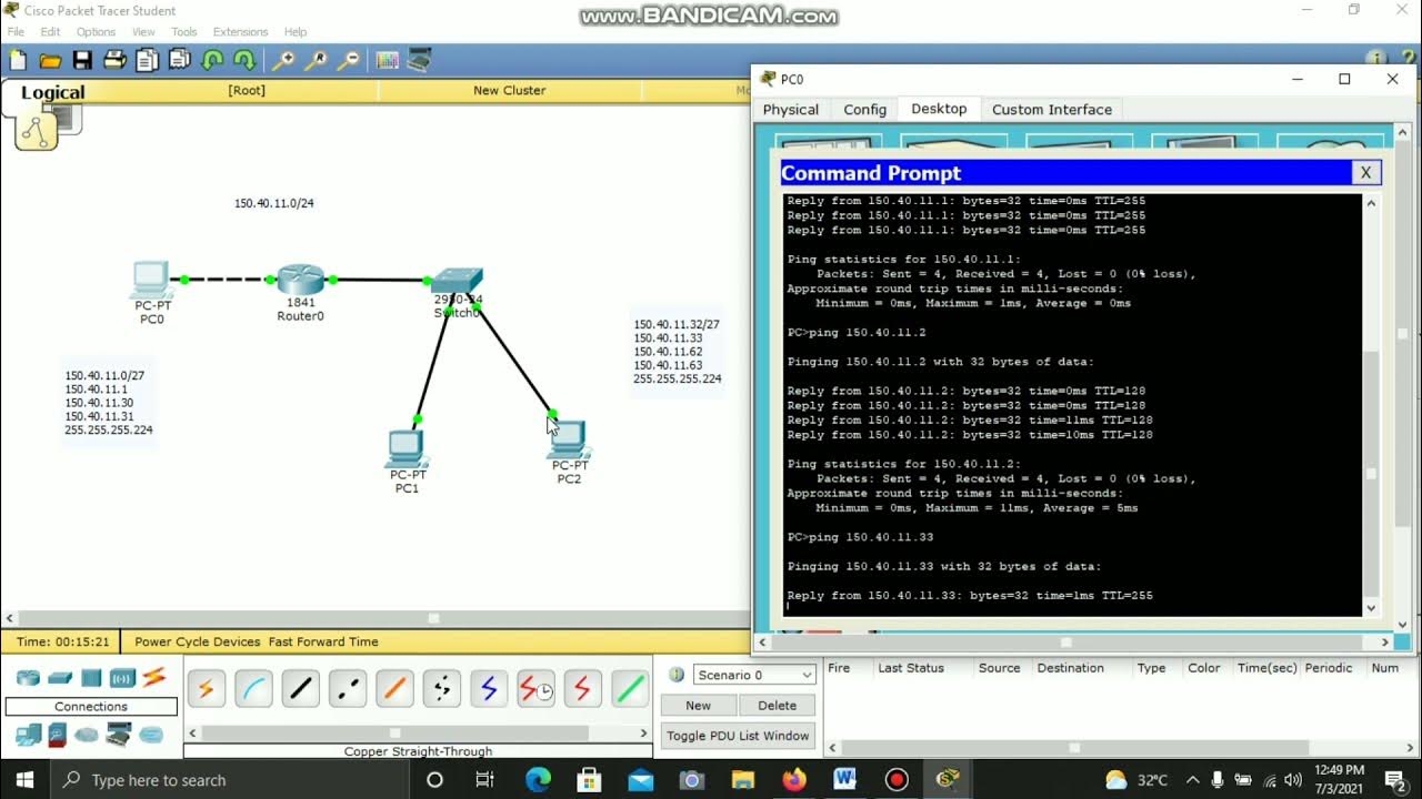 CIDR ROUTER SUBNETTING CISCO PACKET TRACER - YouTube