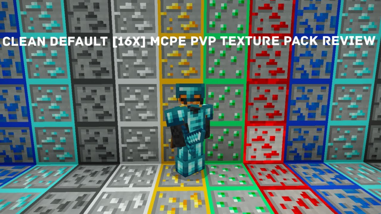 Clean Default [16x] FPS BOOST MCPE PvP Texture Pack Review - YouTube