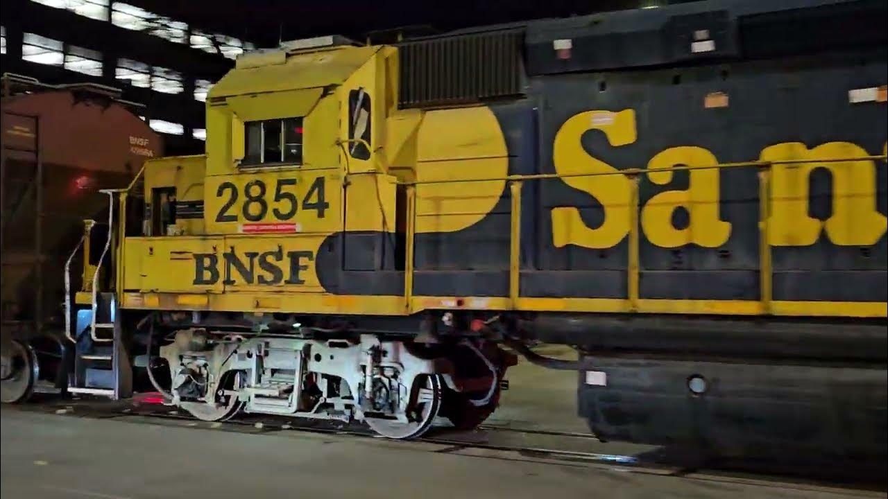 BNSF 2854 (GP39-2) on H-DENLAU 6 locomotive consist led by Canadian Pacific 9821 (AC4400CW ...