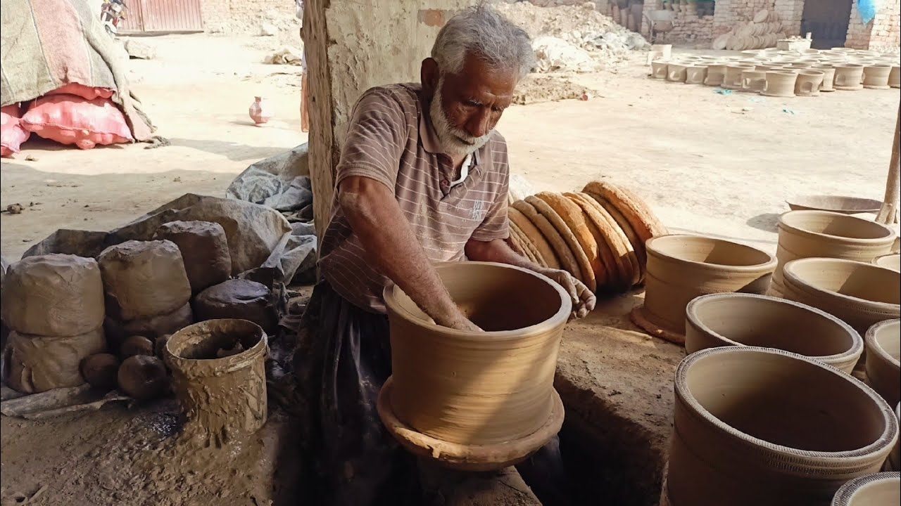 68 Years Old Man Making Clay Pots | Fantastic Clay Pottery Making | Hit ...