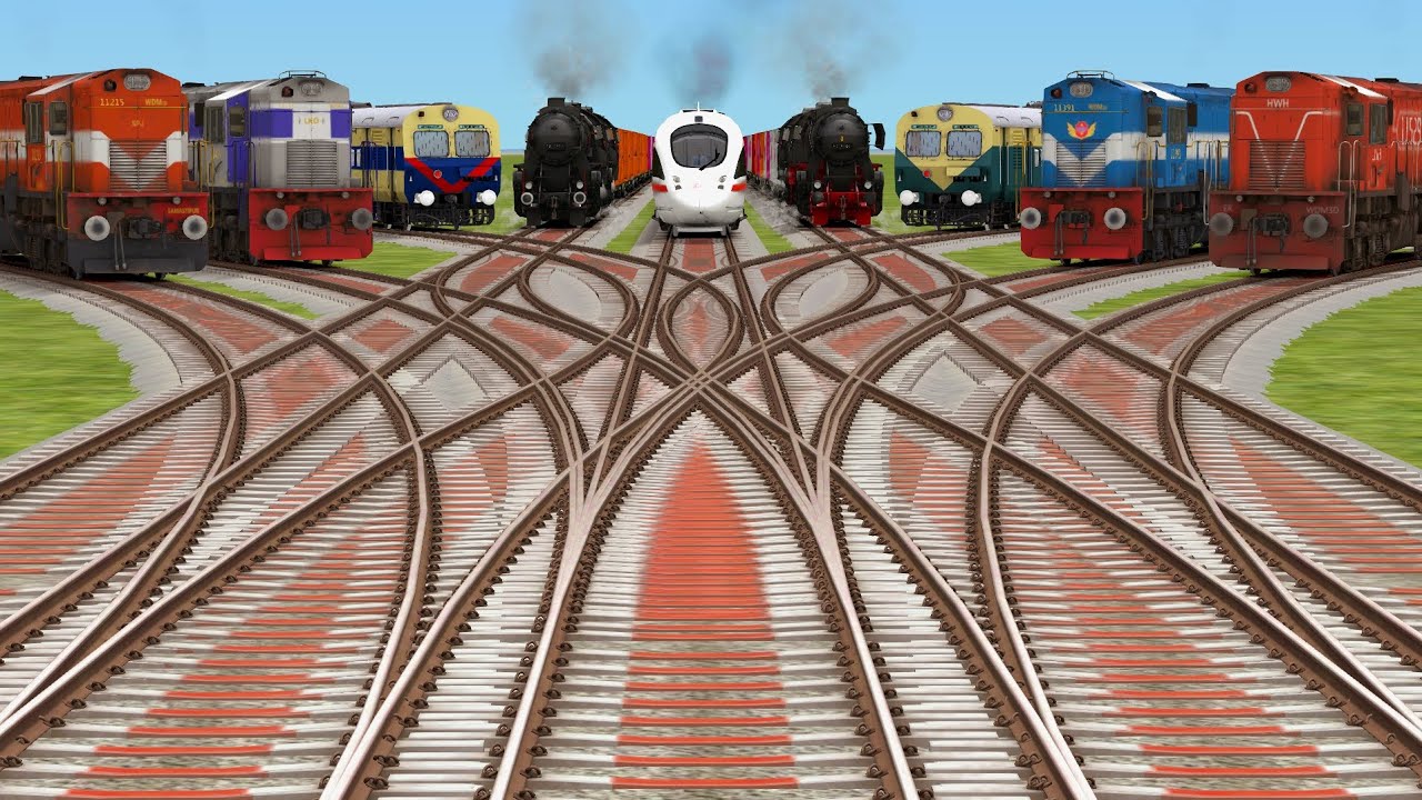 Rail Gadi Crossing Grandient Tracks ️Back ToBackRunningBullet || train ...