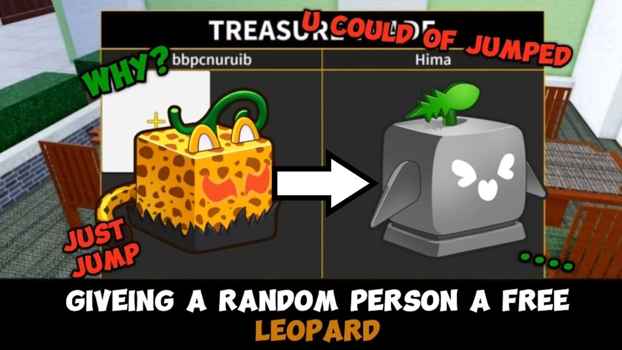 I gave a random person a free Leopard Fruit (Roblox Blox Fruits) - YouTube
