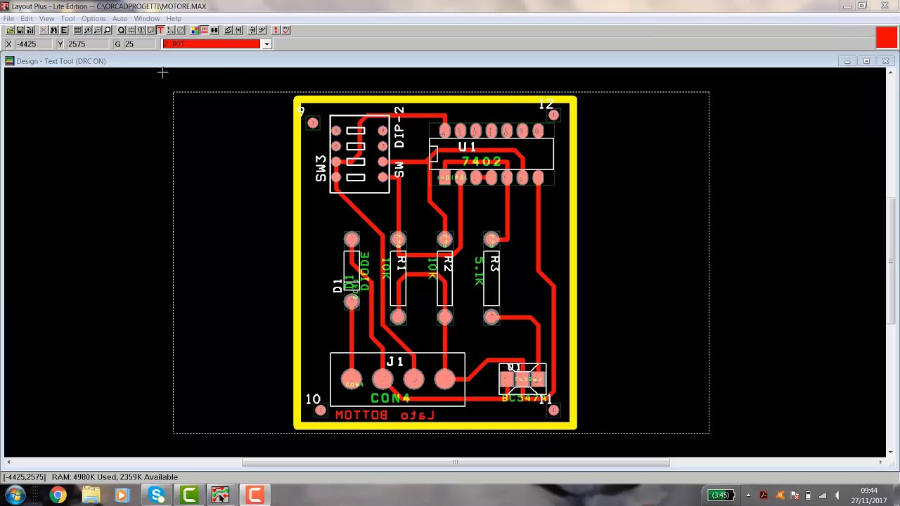 Motor Orcad Layout Print 4 - YouTube