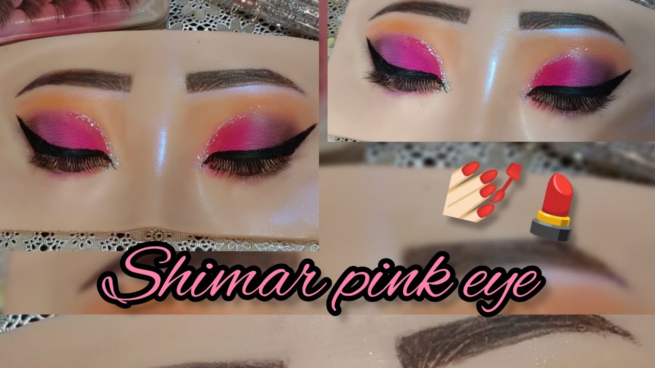 shimar Pink light eye makeup 💄👀💖💅🏻so beautiful pretty eyes - YouTube