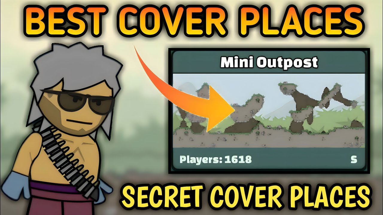 mini outpost map best cover places in mini militia - YouTube