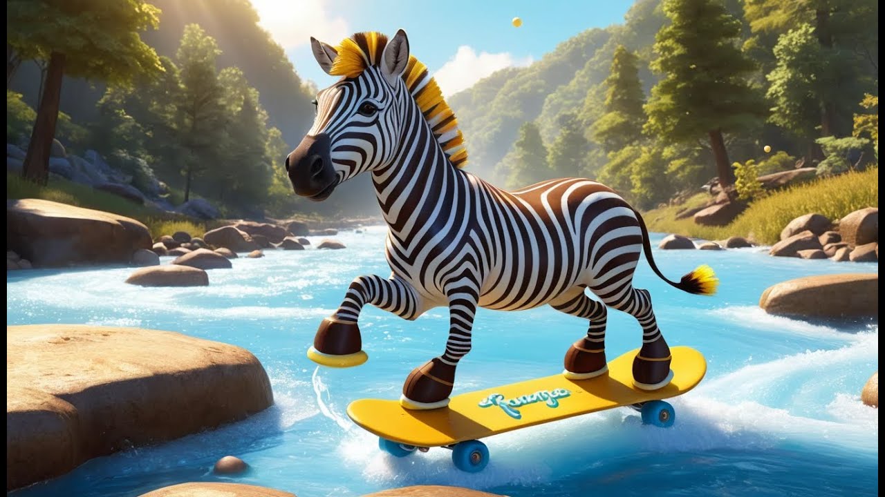 Zoomie Zebra’s Roller Skate Party | Fun Zebra Song for Kids | Energetic ...