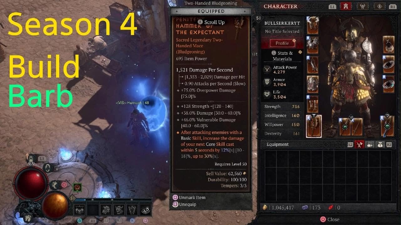 Diablo IV Season 4 Barb Build - YouTube