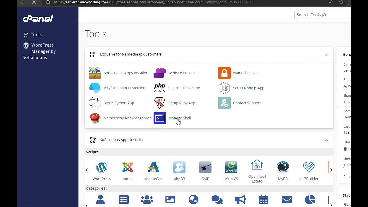 How to enable SSH Shell in cPanel - Namecheap hosting - YouTube