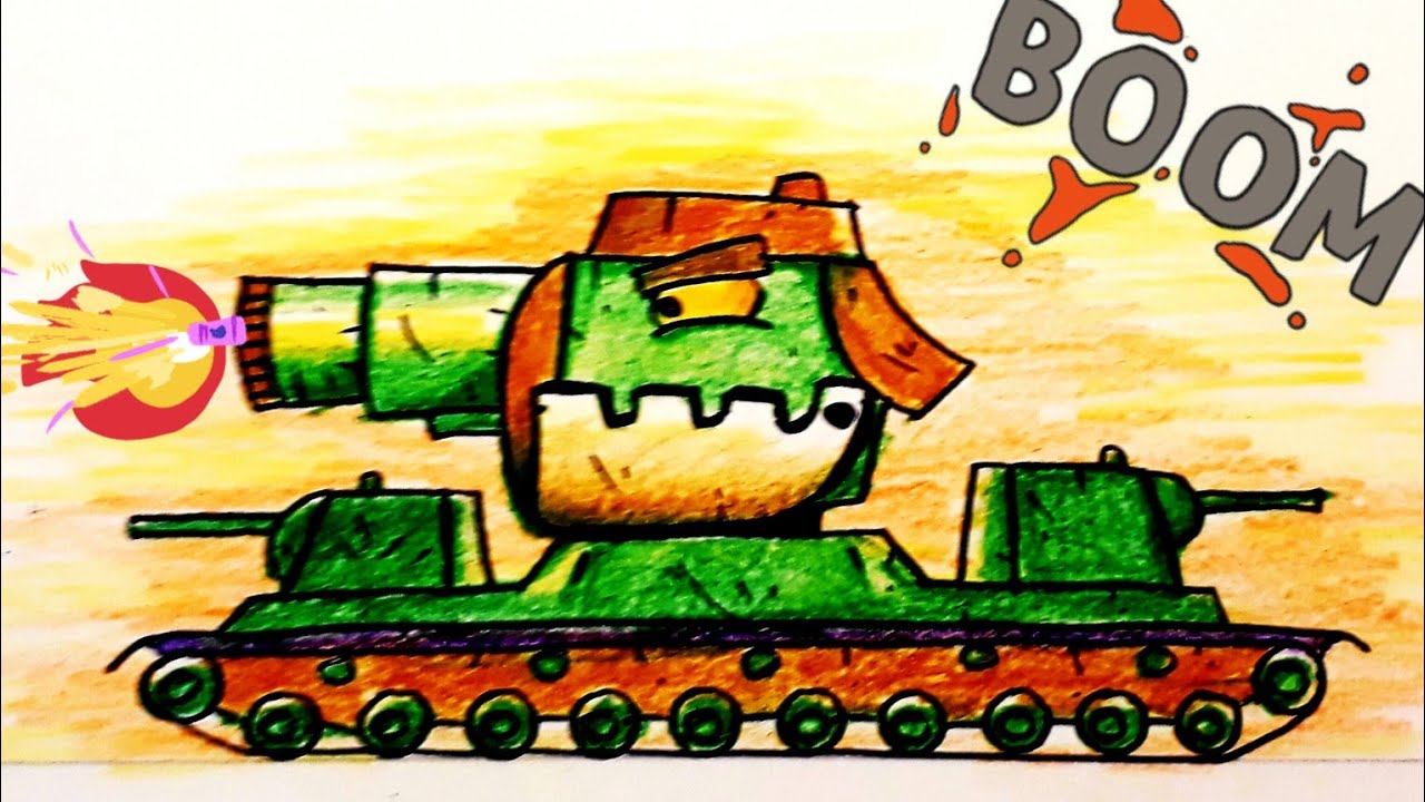 วาดรูปรถถัง | Cartoon tank drawing,,, monster tank - YouTube