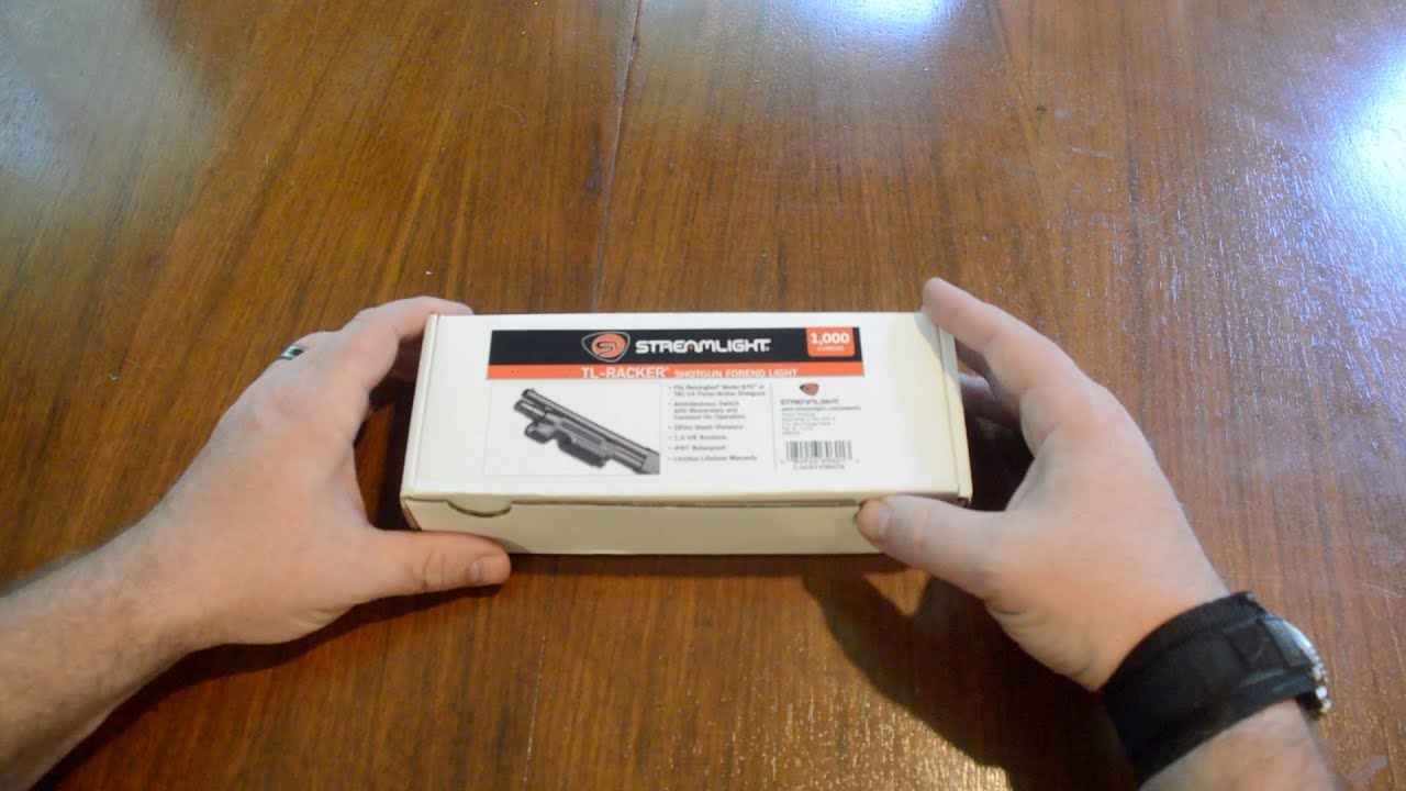 Unboxing and installing a Streamlight TL Racker on Rem 870 - YouTube