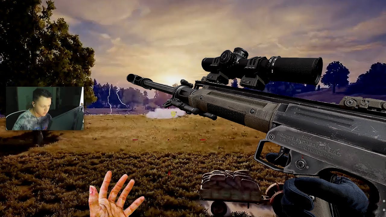 ADOUZ1E shows The .50 Cal AMR Sniper playing 1-MAN SQUAD in PUBG - YouTube