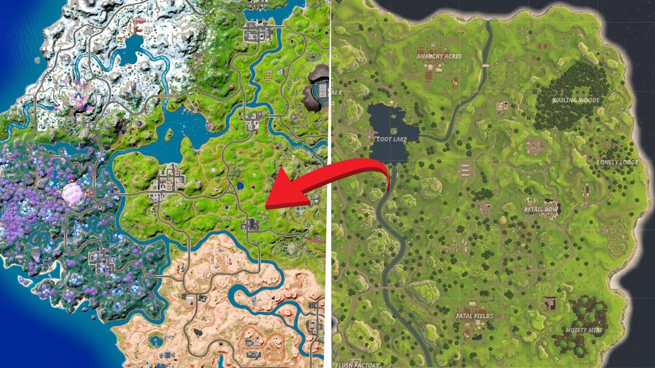 Evolution of Fortnite Map! - Season 1 - Season 21 (Chapter 3 Season 3 ...