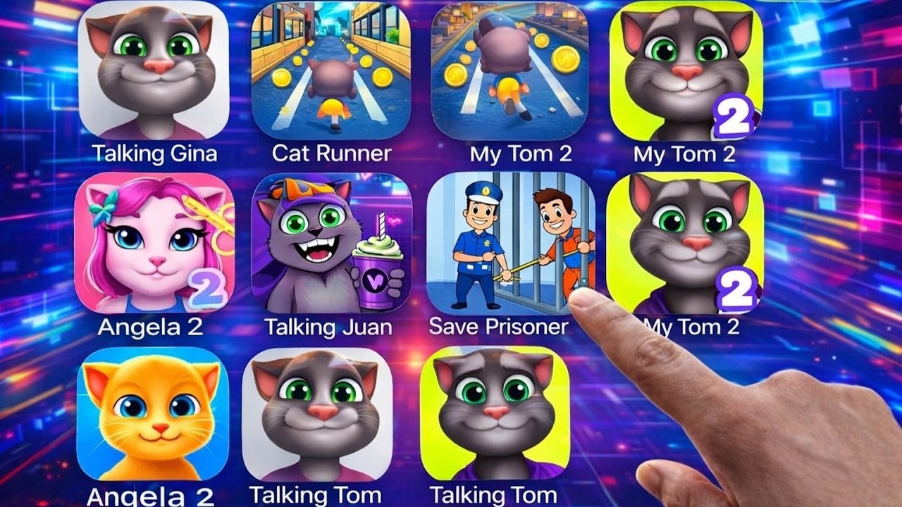 Talking Tom,My Cat,Talking Ben,Draw Master,My Tom 2,Talking Angela ...