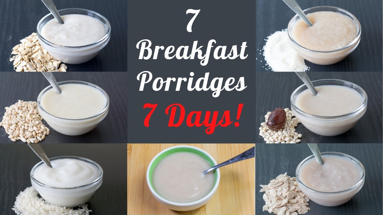 7 Breakfast Porridges for 6 to 18 Months Babies | 7 Easy Homemade Baby ...