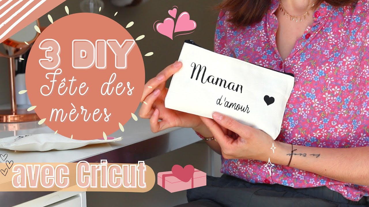 4 DIY IDÉES CADEAUX FÊTE DES MÈRES AVEC LA CRICUT JOY - YouTube