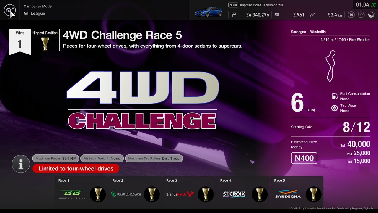 Gran Turismo Sport PS5 | GT League Amateur 4WD Challenge Race - Extra ...