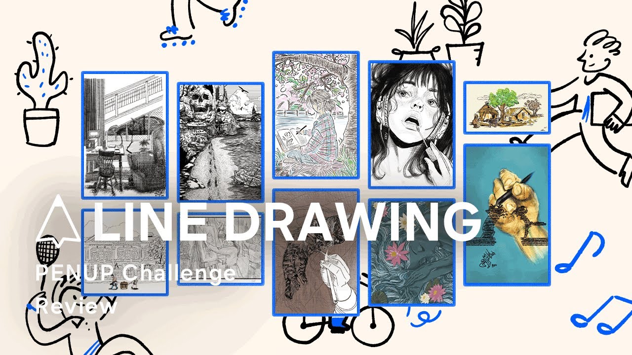[PENUP] Challenge Review : Let's Draw Line Drawing - YouTube