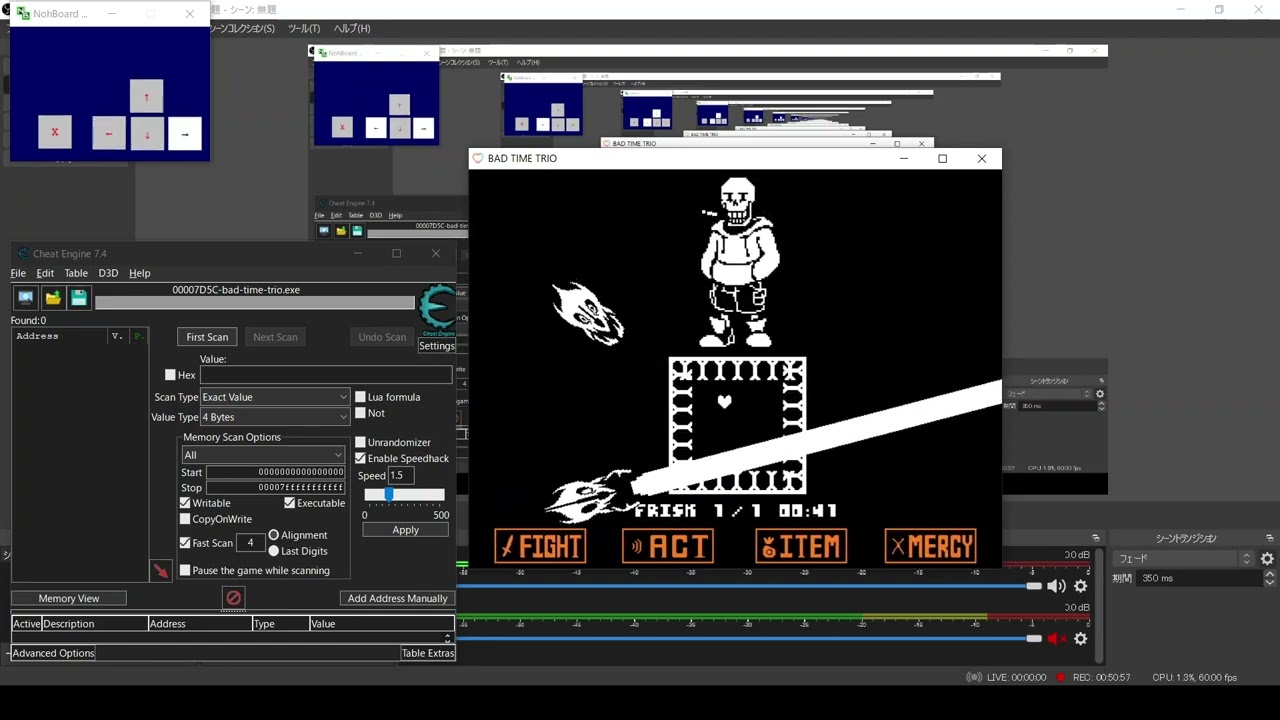Bad Time Trio Extremeを1.5倍速でプレイしてみた(動画記録 1:22地点) - YouTube