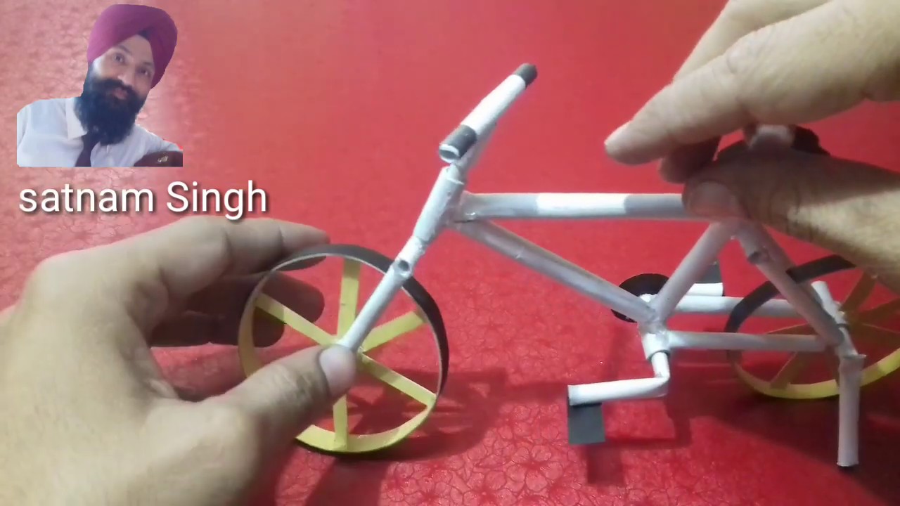 How to make cycle from paper || paper craft ideas || paper craft for ...
