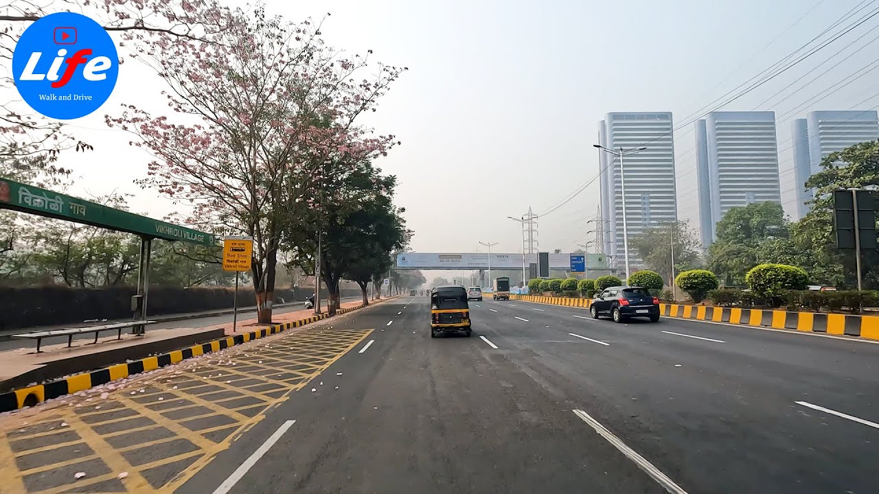 Eastern Express Highway - Mumbai | Winter Morning Drive from Vikhroli ...