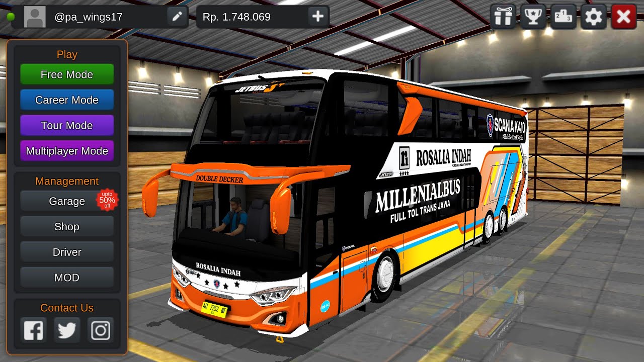 🔴LIVE.. bus '' JETBUS 3 SDD SCANIA K 410 B ROSALIA INDAH '' - YouTube