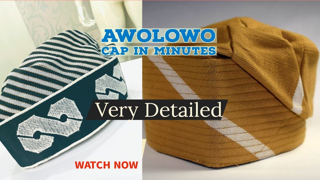 HOW TO CUT AND SEW A YORUBA CAP/ FILA/ AWOLOWO CAP - YouTube