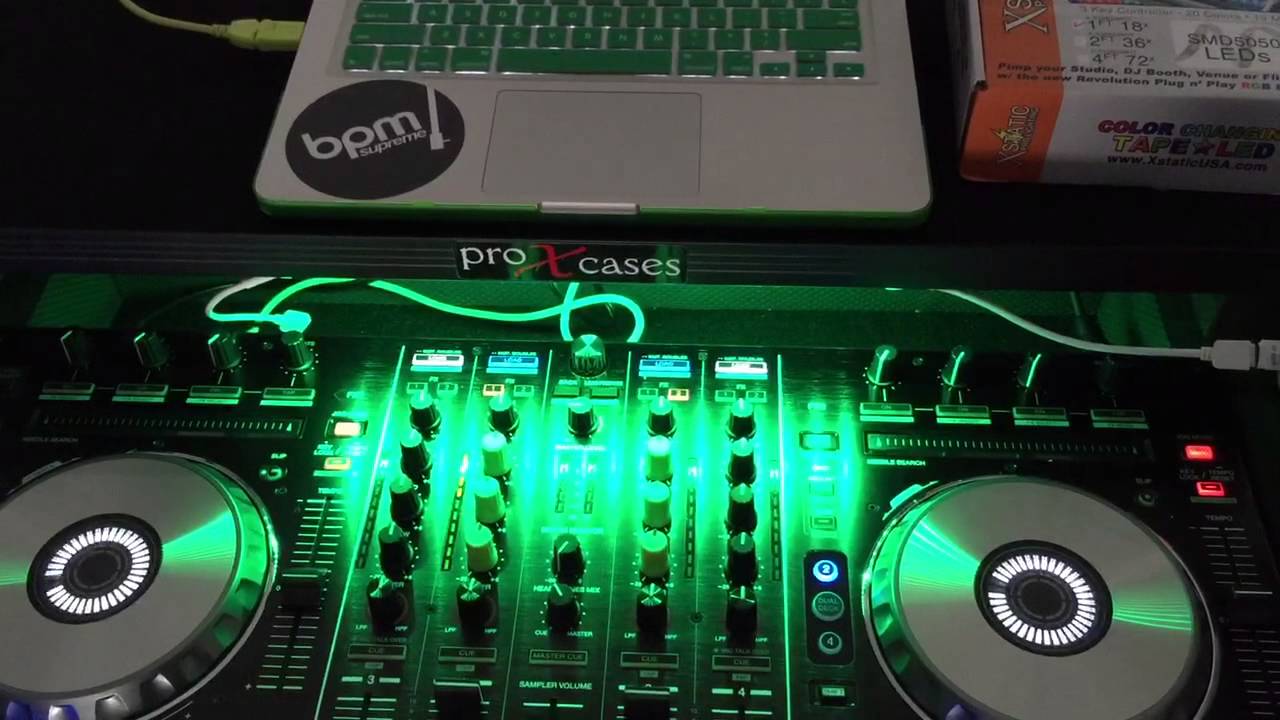 Pioneer DDJ-SX Pro X Flight Case With LED Light Mod - YouTube