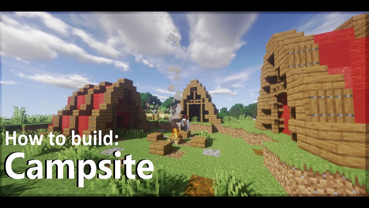 How to build a campsite l Minecraft Tutorials - YouTube