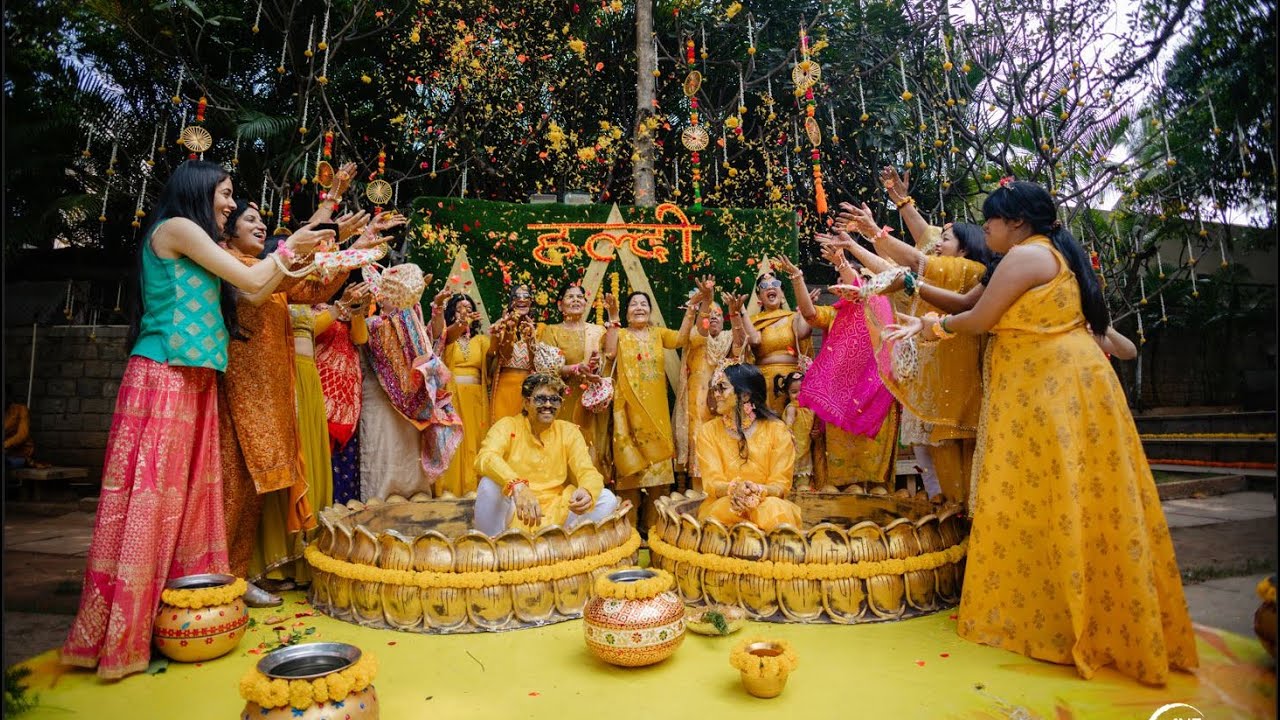 Best Haldi Ceremony 2023 | Haldi Rasam | Indian wedding | Sharvari and ...