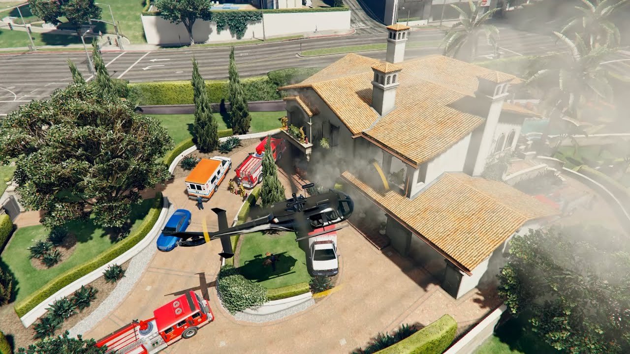 Michael House on Fire - GTA V _REVIEW - YouTube