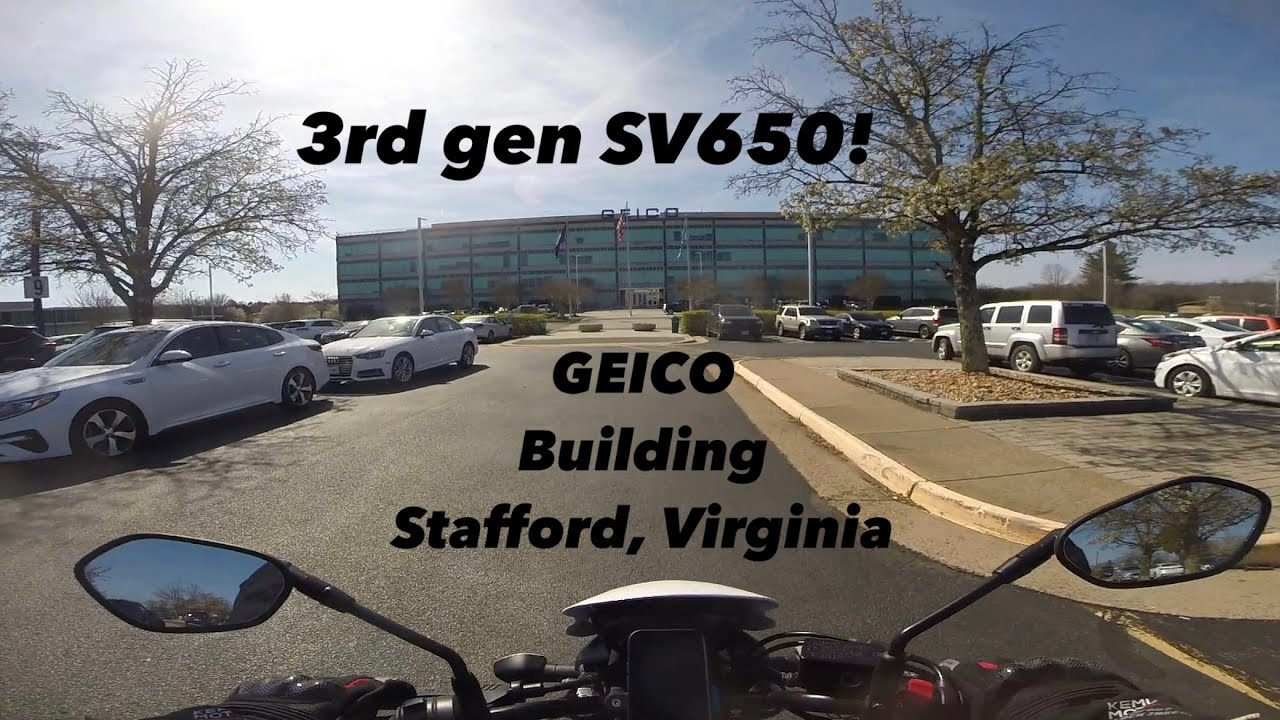 SV650 ride to the GEICO building in Stafford, Virginia! - YouTube