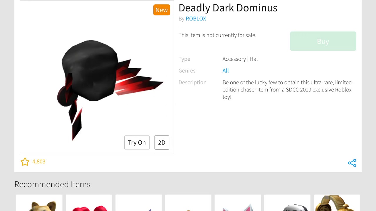 New Dominus Is A Toy Code Roblox - Bank2home.com